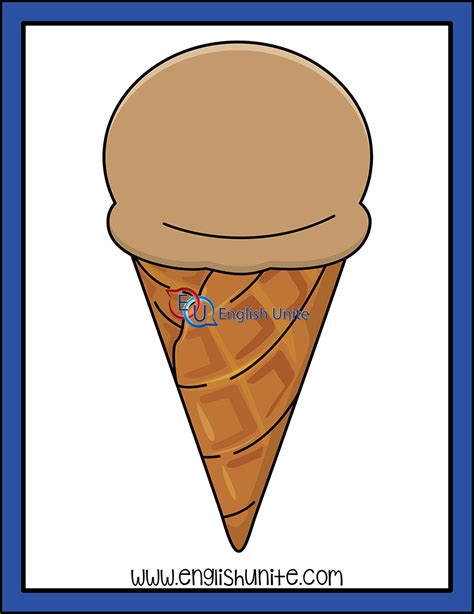 English Unite Counting Ice Cream One Scoop