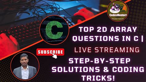 32 Top 2d Array Questions In C Step By Step Solutions And Coding Tricks Jpsir Codesmentors