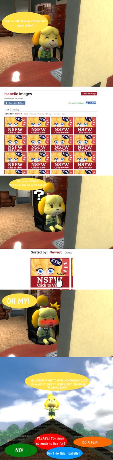 Isabelle Realizes What NSFW Is Know Your Meme Know Your Meme