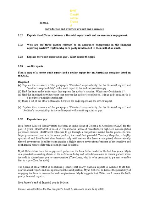Week 1 Questions Notes Rmit Classifi Cation Truste D Week 1 Introduction And Overview Of