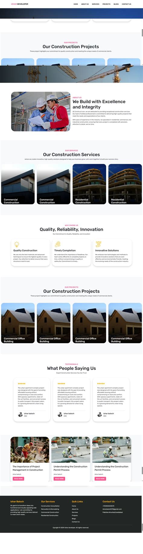 reactjs laravel fullstackdevelopment constructionwebsite webdevelopment portfolioproject
