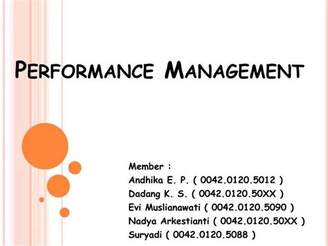 PPT Performance Management PowerPoint Presentation Free Download ID 3231818