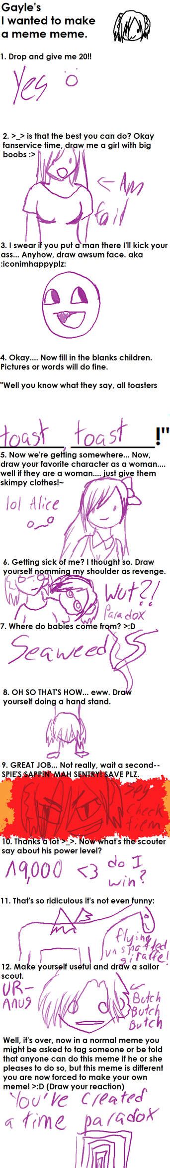 The Gayles Meme Cheat Sheet By Gayle1661 On Deviantart