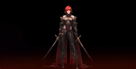 Minimalism Daeho Cha Sexy Sword Girl Characters Oceansandempires