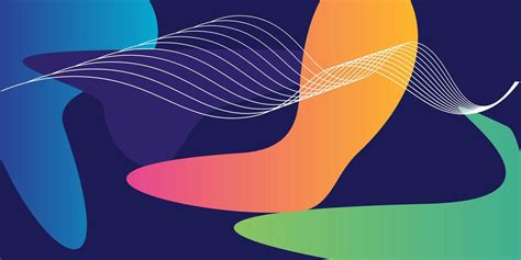 Vector Colorful Abstract Fluid Geometric Gradient Background Wave Line