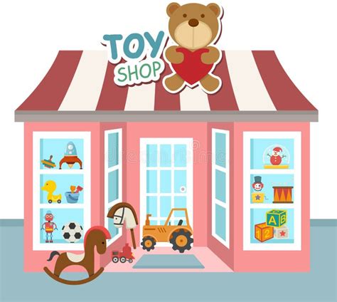 Vector De La Tienda Del Juguete Ilustración Del Vector Ilustración De