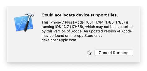 Could Not Locate Device Support Files