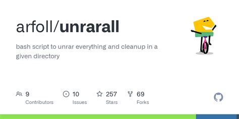 Github Arfollunrarall Bash Script To Unrar Everything And Cleanup
