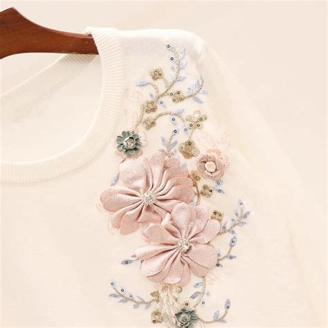 Luosha комплект из двух предметов Женский Осенний вязаный 3d пуловер в цветочек свитер и