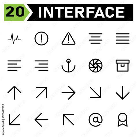 User Interface Icon Set Include Activity Analytic Chart Performance User Interface Warning