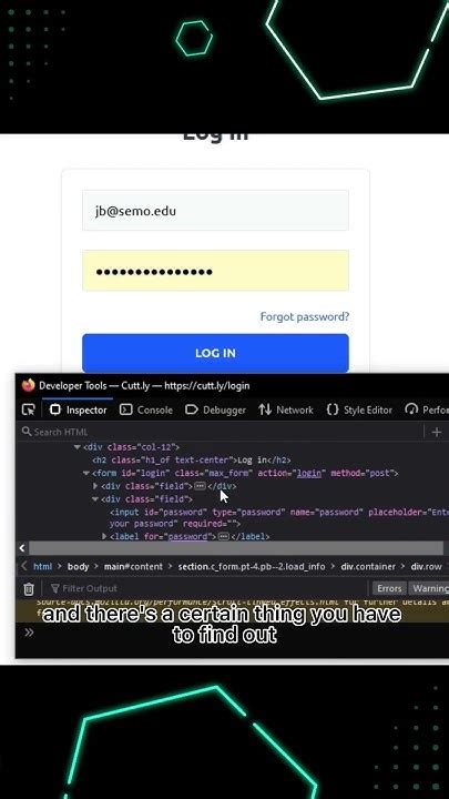 Reveal The Password Using Source Code Inspect Youtube