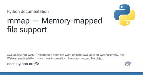 Mmap — Memory Mapped File Support — Python 3133 Documentation