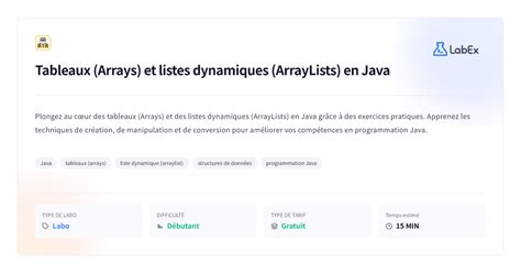 Tutoriel Sur Les Tableaux Arrays Et Les Listes Dynamiques Arraylists En Java Des Bases Aux