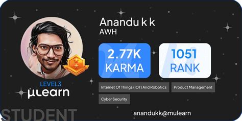 Anandu K K On Linkedin Mulearn Growth Rank Karmapoints Discord Tasks