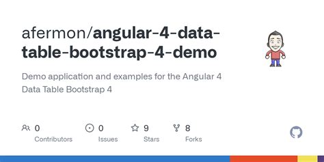 Angular 4 Data Table Bootstrap 4 Demodata Table Demo1ts At Master