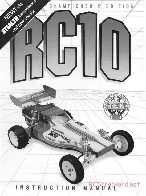 Team Associated Manual Rc10 Ce 1992 • Rcscrapyard Radio Controlled Model Archive