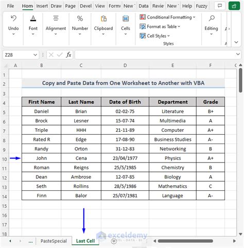 Macro To Copy And Paste From One Worksheet To Another 15 Methods