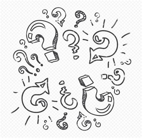 HD Question Marks Sketch Drawing Pattern Doddle PNG Citypng