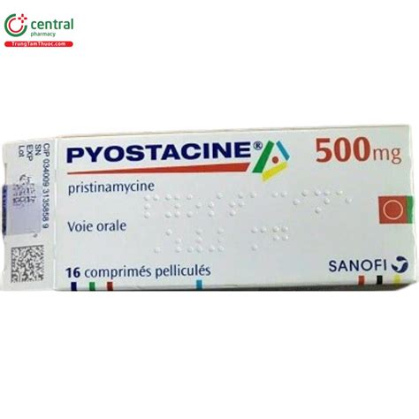 Thuốc Pyostacine 500mg Điều Trị Nhiễm Khuẩn đường Hô Hấp