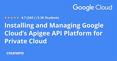 Installing And Managing Google Clouds Apigee API Platform For Private Cloud Specialization