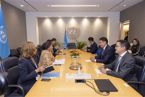 Монгол Улсын Ерөнхийлөгч У Хүрэлсүх НҮБ ын Ерөнхий нарийн бичгийн даргын орлогчтой уулзав