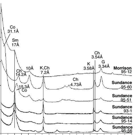 Representative Xrd Patterns Of The Download Scientific Diagram