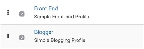 publish and unpublish profiles