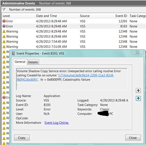 Event Viewer Errors And Warnings Windows 7 Forums