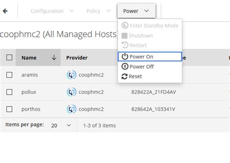 infrastructure hosts power operations can be done even if no host is