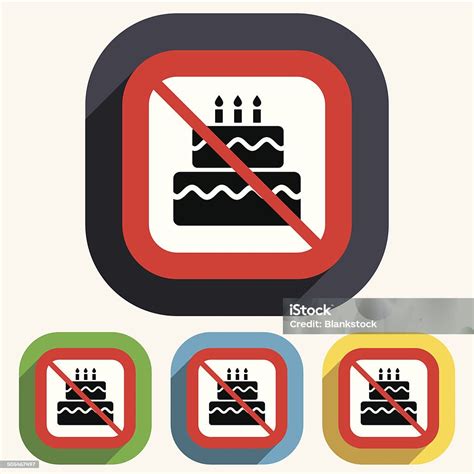생일 케이크 팻말 아이콘크기 굽기 촉광 기호까지 금지됨에 대한 스톡 벡터 아트 및 기타 이미지 금지됨 기하 도형 라벨 Istock