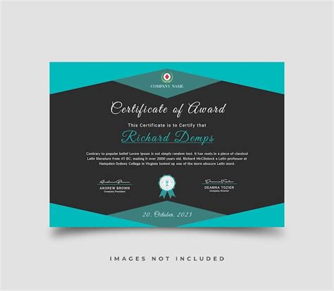 Premium Vector Vector Certificate Template