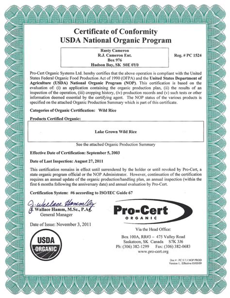 Usda Certificate Of Quality And Condition At Kathy Demello Blog