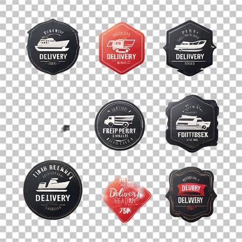 현대적인 무료 배달 라벨 색 배경에 터 디자인 프리미엄 Ai 생성 Psd