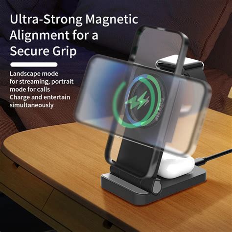3 In 1 Fast Charging Phone Stand With Wireless Charger For Watch