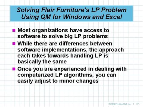 Chapter 7 Linear Programming Models Graphical And Computer