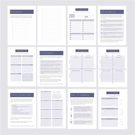 Task Prioritisation Bundle With Abcde Method Priority Matrix Ivy Lee
