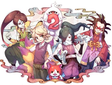 Jibanyan Whisper Orochi Kyuubi Oogama And 1 More Youkai Watch