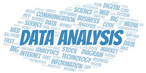 Data Analysis Vector Word Cloud Made With Text Only Stock