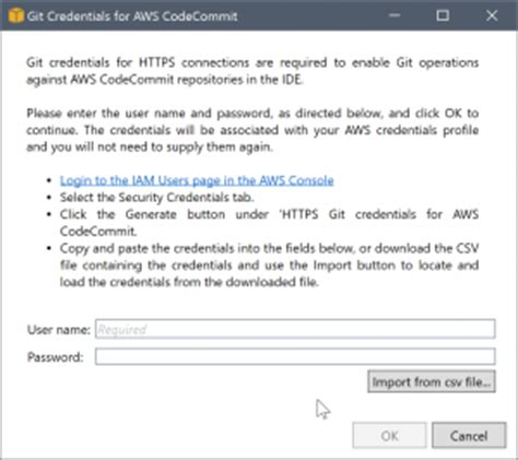 Using AWS CodeCommit With Visual Studio Team Explorer AWS Toolkit For Visual Studio