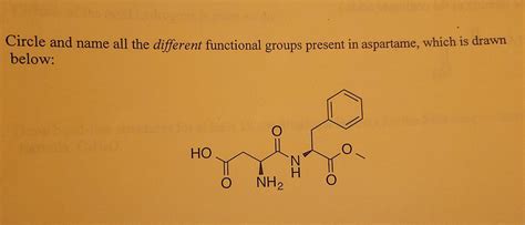 Solved Circle And Name All The Different Functional Groups