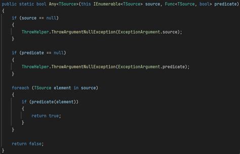 list exists vs enumable any if we want to check whether a certain