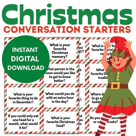 Christmas Conversation Starters Ice Breaker Christmas Etsy Artofit