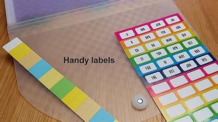 ABC Life Expanding File Organisers With Grid Pattern Pockets Filling Boxes Document Organiser