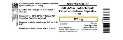 Dailymed Tiadylt Er Diltiazem Hydrochloride Capsule Extended Release