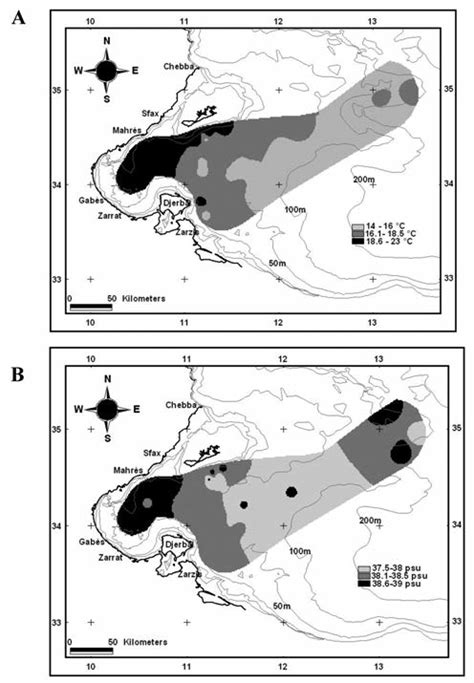 Spatial Distribution Of The Bottom Water Temperature A And Bottom