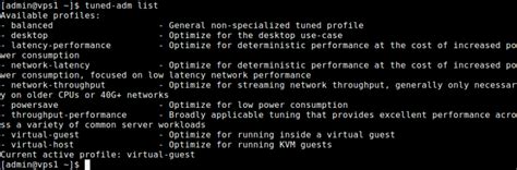 Tuned Automatic Performance Tuning Of CentOS RHEL Servers