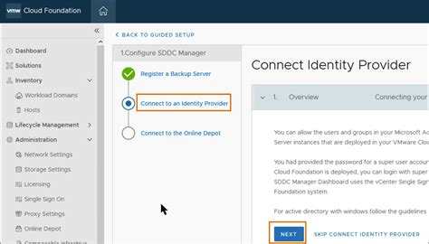 Vmware Cloud Foundation Sddc Manager Day 1 Configurations Identity Provider Captainvops