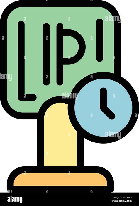 Parking Time Icon Outline Parking Time Vector Icon For Web Design Isolated On White Background