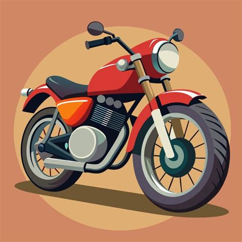 오토바이 클리파트 만화 스타일 터 일러스트레이션 프리미엄 Ai 생성 벡터