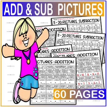 Addition And Subtraction Within With Pictures Worksheets By DDP WORK